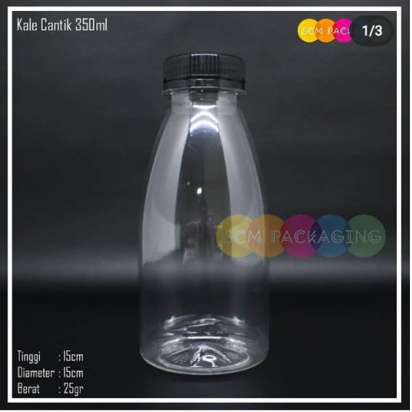 Jual botol plastik pet 350ml kale cantik | Shopee Indonesia
