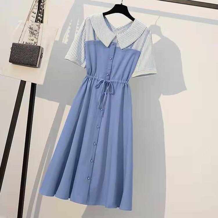 Jual Tren Terbaru COD model menyatu/dress korean style wanita/Dress ...