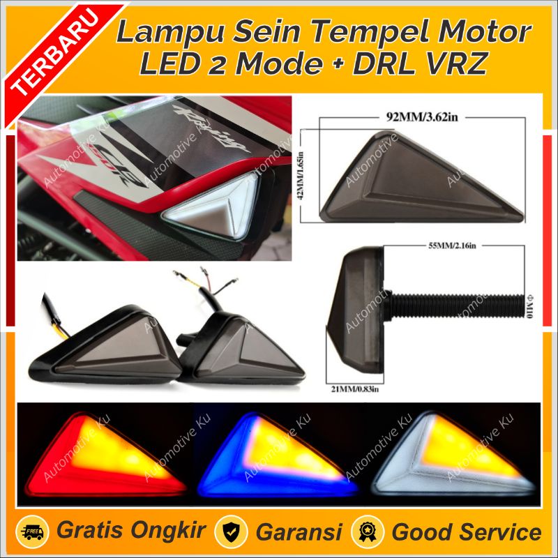 Jual VARIASI LAMPU LED SEIN TEMPEL 2 MODE + DRL STYLISH PREMIUM SMOKE ...