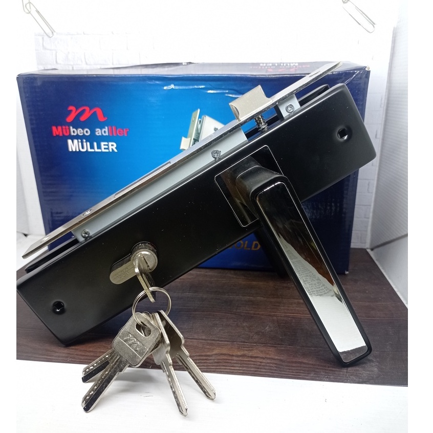 Jual Selot/Kunci Pintu Besar Muller 978310 Black/CP | Shopee Indonesia