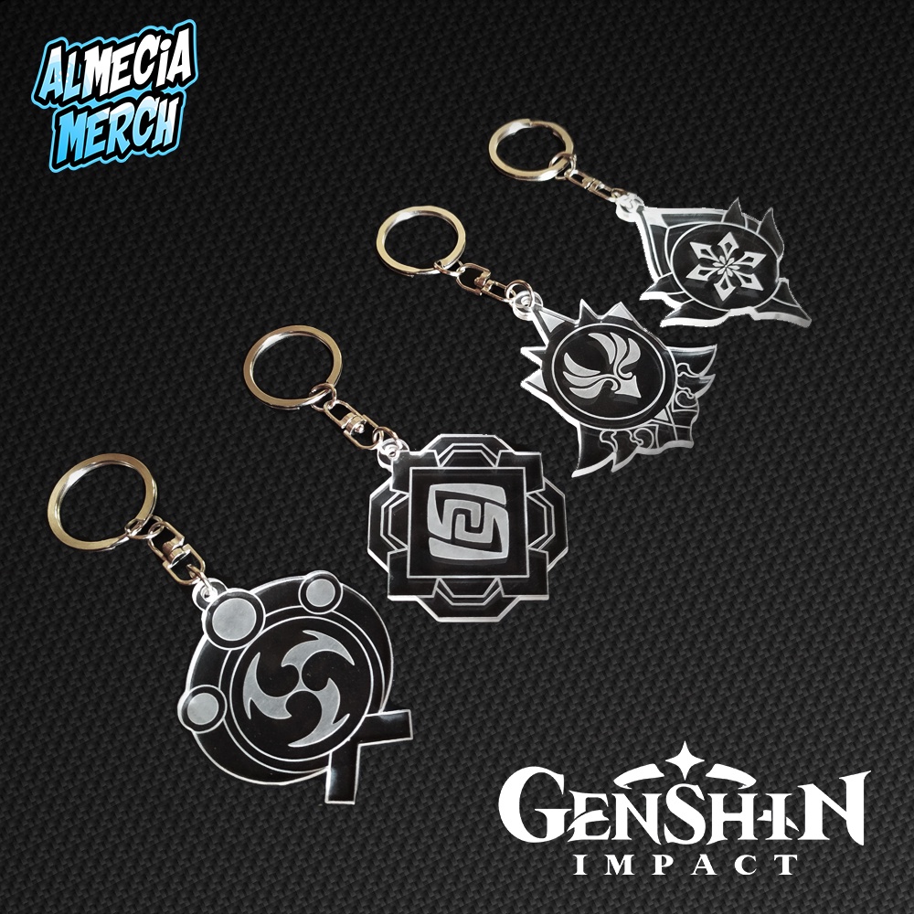 Jual Gantungan Kunci Vision Genshin Impact / Keychain Vision ...