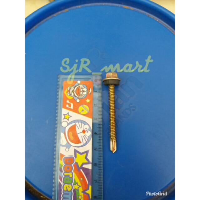 Jual Baut Roofing 5 Cm 8 mm / Baut Skrup Spandek Baut Asbes Sekrup Baja ...