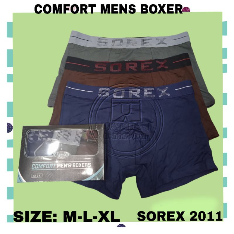 Jual BOXER PRIA SOREX 2011 COMFORT BOXER BAHAN SUPER SOFT ISI 3 PCS ...