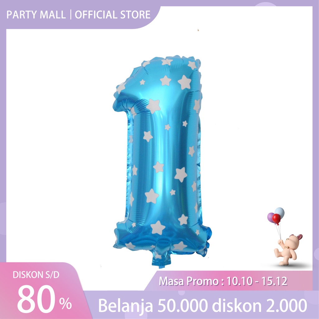 Jual Balon Foil Huruf Biru 16 Inch 40cm Abjad Alphabet A-Z Balon Foil ...