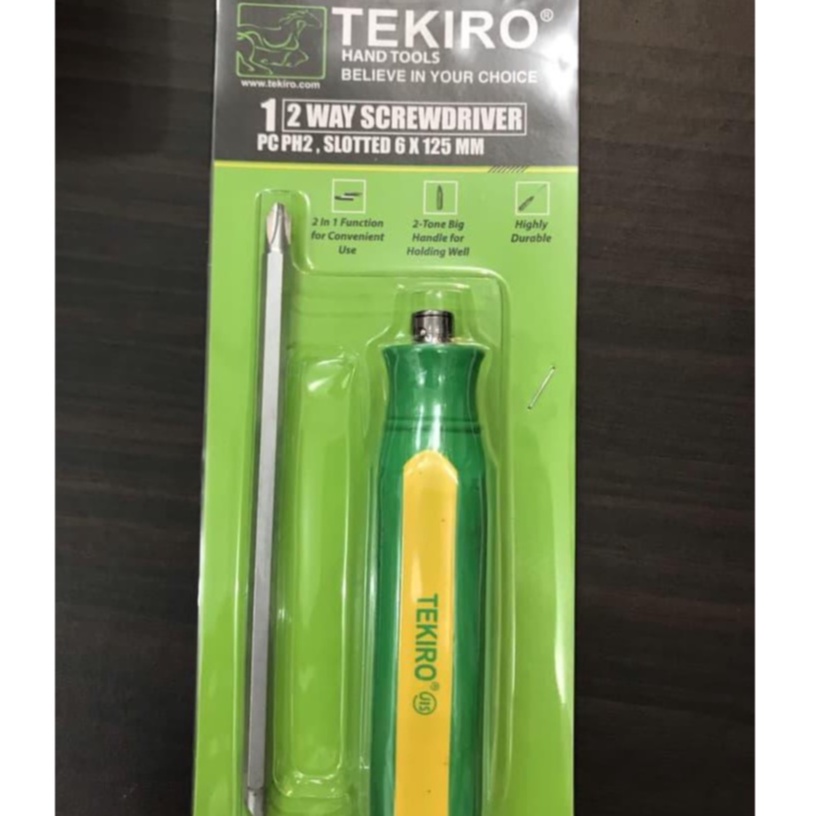 Jual Tekiro obeng 2 arah / two way screwdriver | Shopee Indonesia