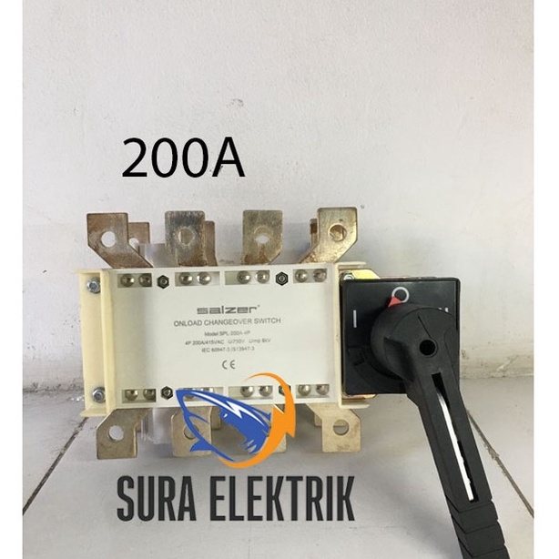 Jual COS/Change Over Switch/Ohm Saklar Salzer 4P 200A (I-0-II) | Shopee ...
