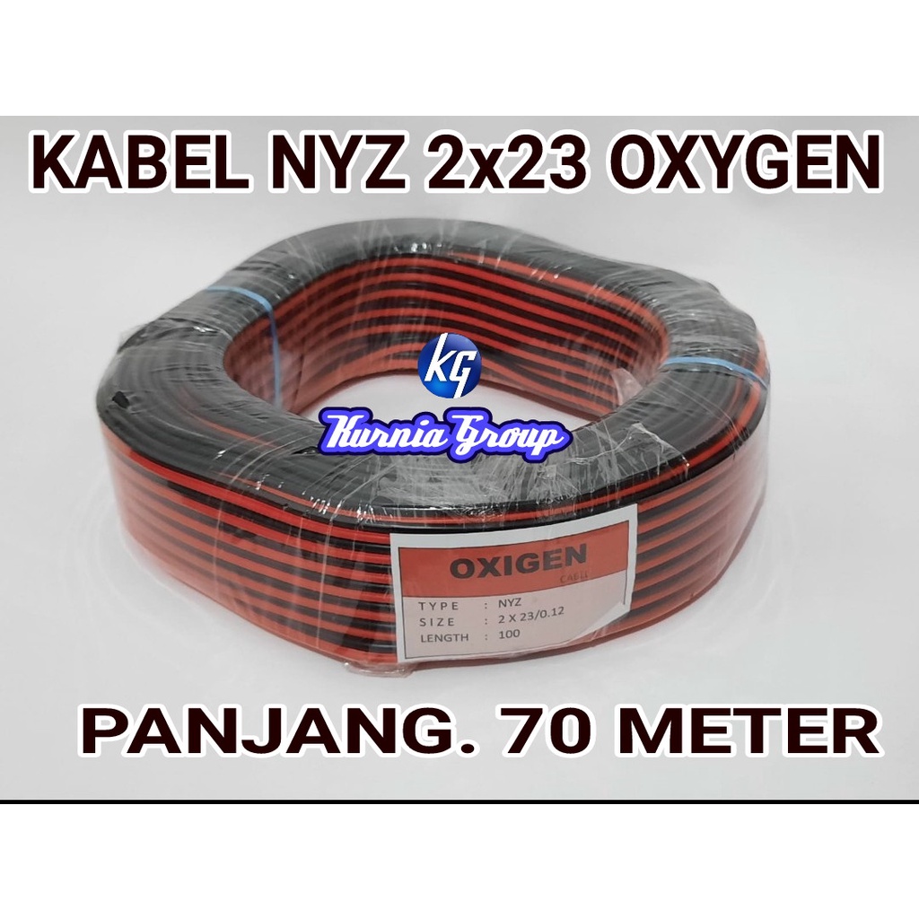 Jual KABEL NYZ SERABUT 2x23 MERAH HITAM 70 METER 1ROLL BODY TEBAL CABLE ...