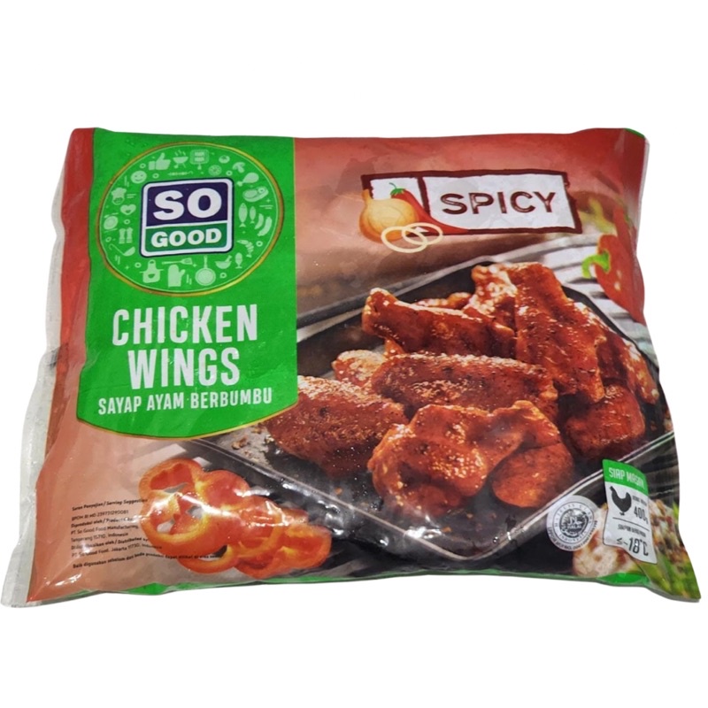 Jual So Good Chicken wings spicy 450gr | Shopee Indonesia