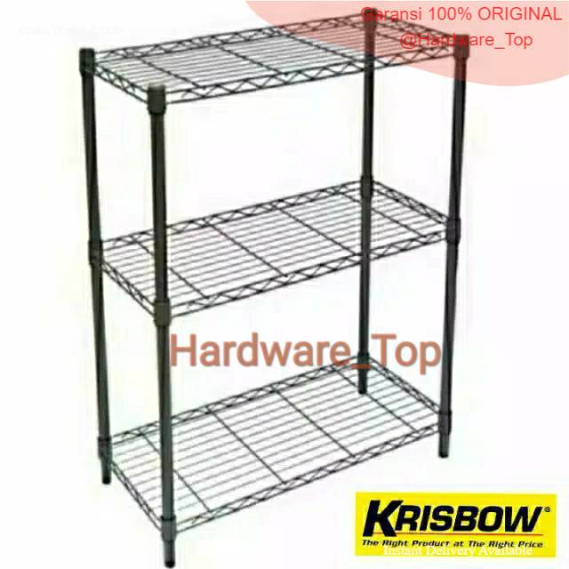 Jual Krisbow Rak Besi 3 Tingkat 75 x 35 x 89Cm / Rak Serbaguna / Rak ...