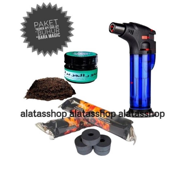 Jual paket korek api gas jet buhur dupa gahru dan arang magic briket ...