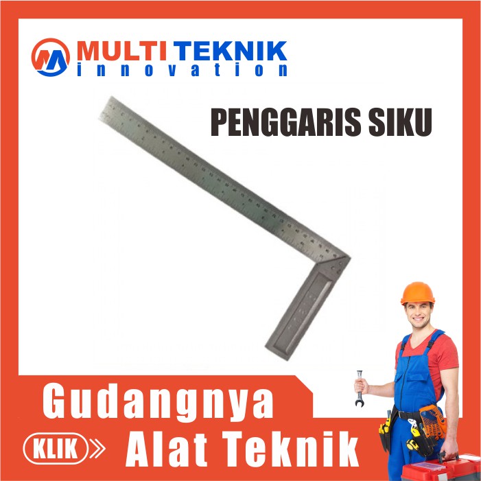 Jual Penggaris Siku Tukang Meteran Besi Panjang 30 cm Untuk Mengukur Sudut Keramik Kramik MT290 ...