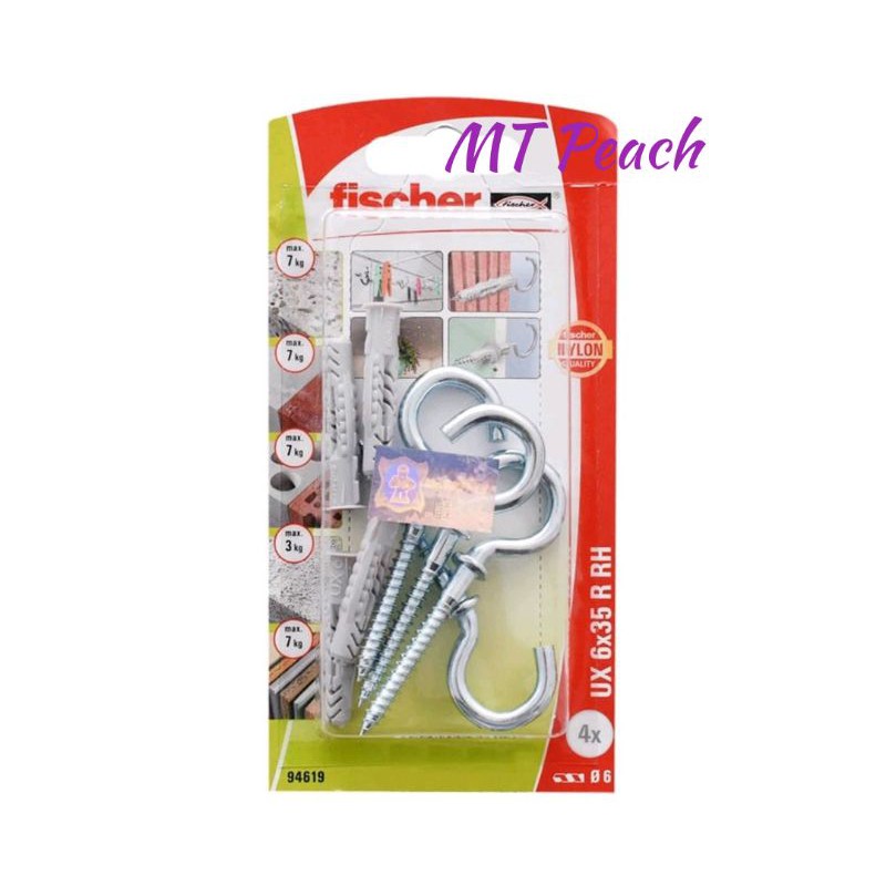 Jual FISCHER SET SEKRUP MATA KAIT NYLON 6x35MM RHK 4 PCS 94248 | Shopee ...