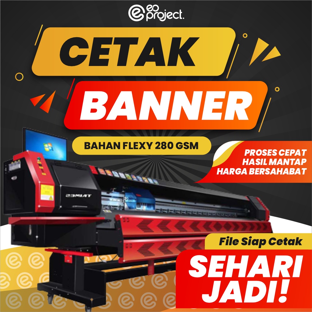 Jual CETAK BANNER, SPANDUK, MMT, BALIHO 280 Gram SEHARI JADI eoproject | Shopee Indonesia