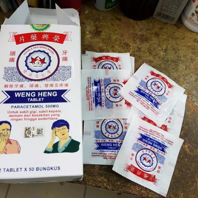 Jual Weng heng 1 bgks isi 2 tablets obat sakit kepala dan gigi | Shopee ...