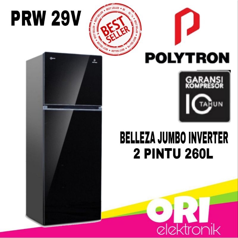 Jual POLYTRON BELLEZA JUMBO 2 PINTU 260L INVERTER PRW-29V | Shopee Indonesia