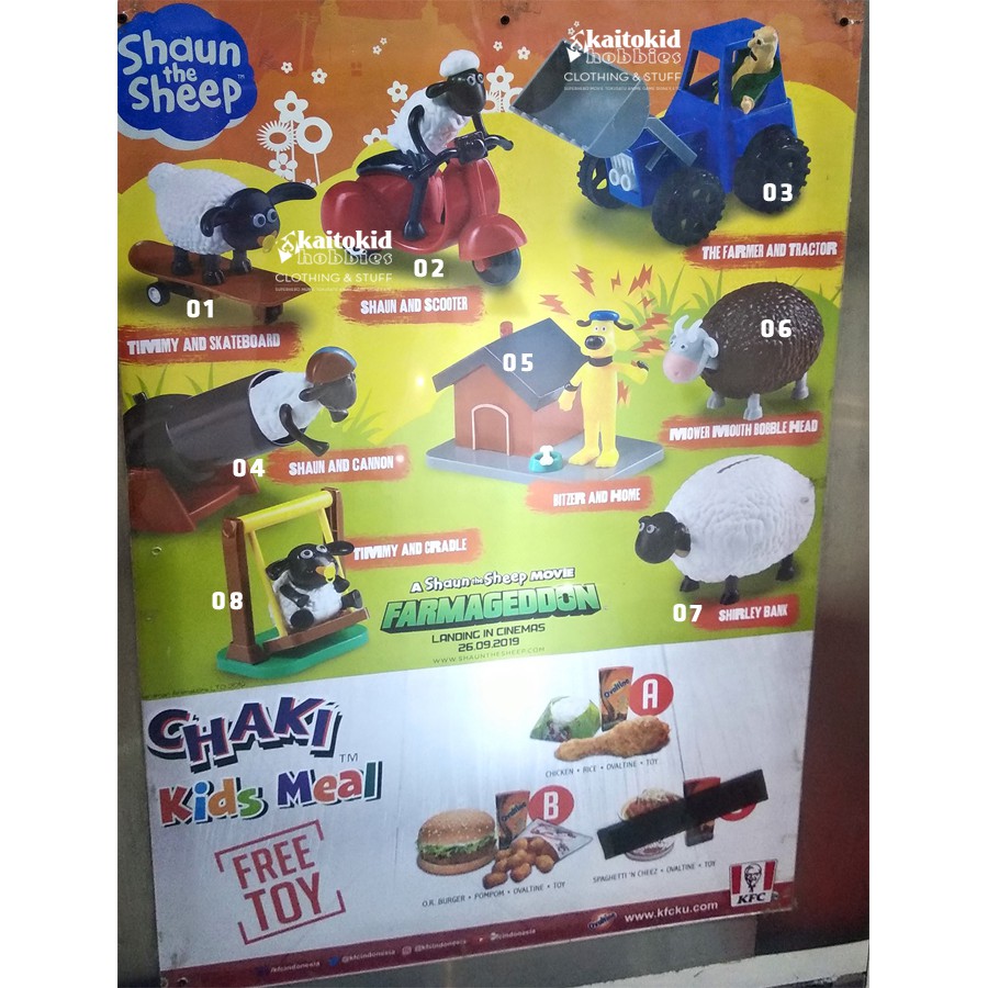 Jual Mainan KFC SHAUN THE SHEEP Chaki Meal 2019 | Shopee Indonesia