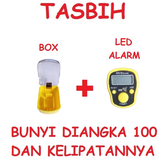 Jual TASBIH DIGITAL LED ALARM BUNYI TIAP ANGKA 100 ADA LAMPU LED DAN ...