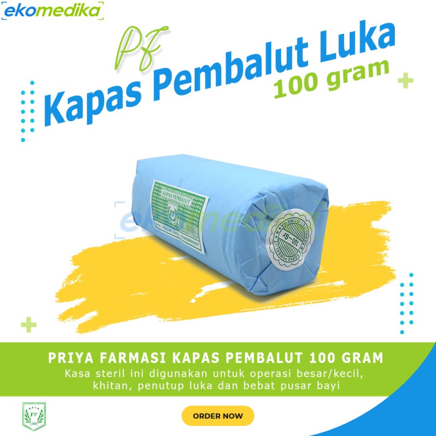 Jual Kapas Pembalut 100 gr kapas Serbaguna 100 gram Priya Farmasi Kapas ...