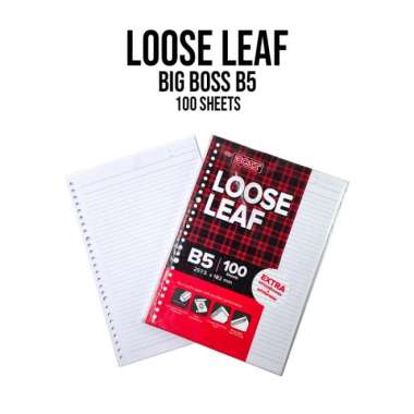 Jual Kertas Binder Isi Kertas File loose leaf B5 Putih Big Boss 100 lembar Isi Binder | Shopee ...