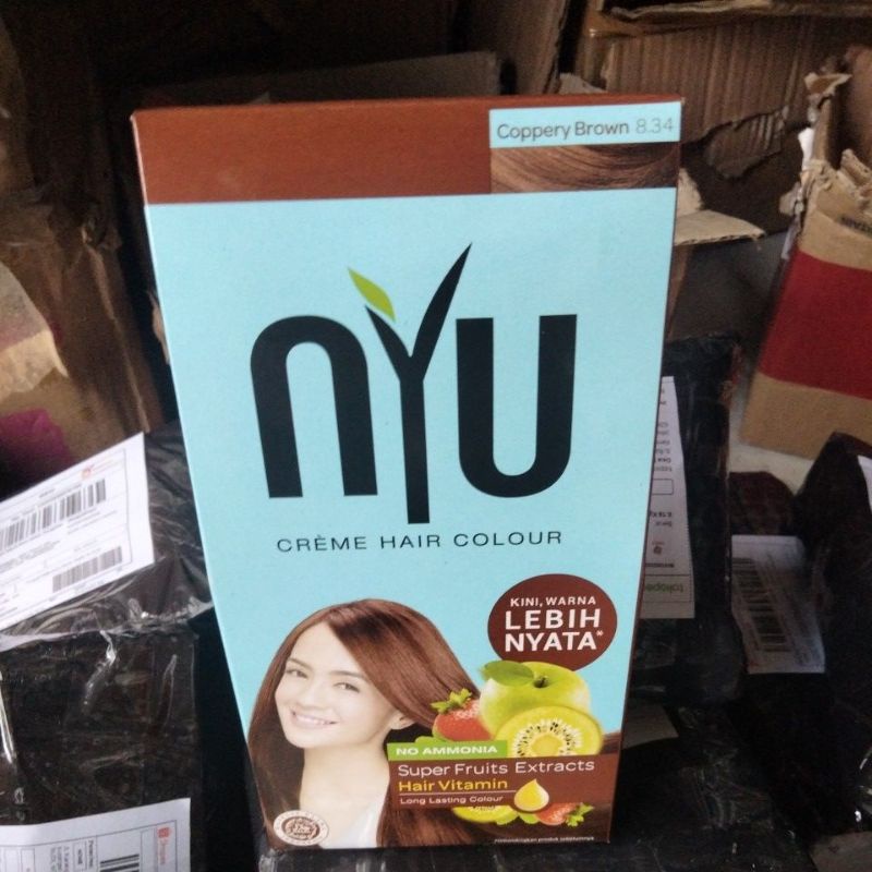 Jual Nyu creme hair colour/nyu pewarna rambut/cat rambut/nyu. | Shopee ...