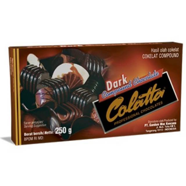 Jual Cokelat Batang Colatta Dark Chocolate Compound 250gr / Coklat Blok ...