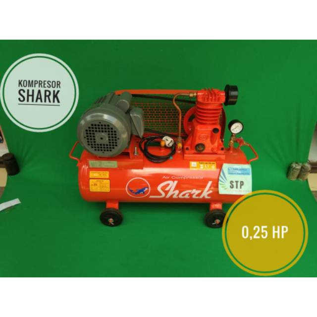 Jual KOMPRESOR ANGIN 1/4HP SHARK + MOTOR 1/4HP FETCH | Shopee Indonesia
