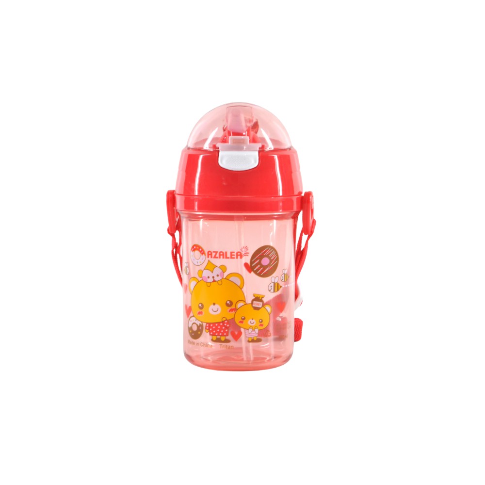 Jual Azalea Botol Minum Anak / Kids Water Bottle w/ Straw Merah 400ml ...
