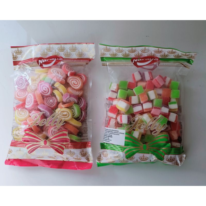 Jual naraya permen jelly roll 400 gr/jelly kotak 400 gr | Shopee Indonesia