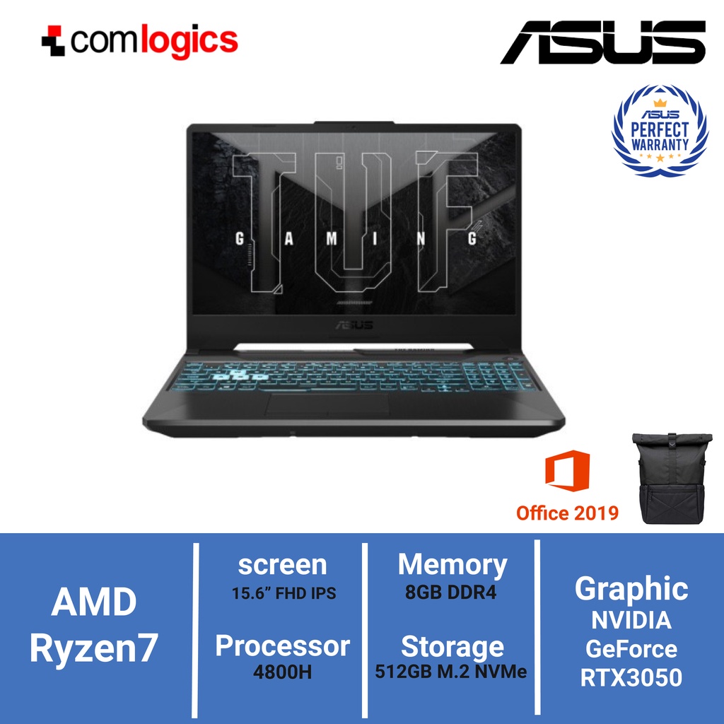 Jual LAPTOP ASUS TUF FA506IC-R735B6T-O11 R7 4800H 8/512 RTX3050 WIN11 ...