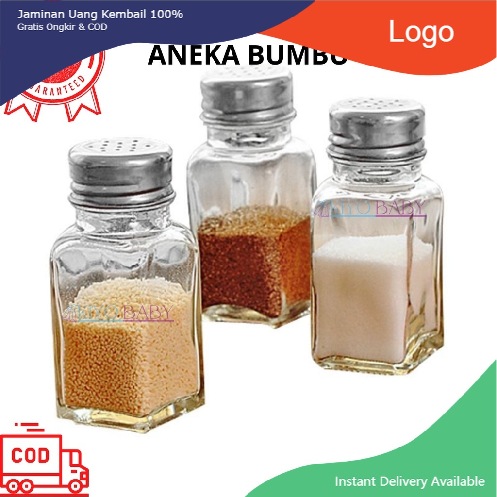 Jual PR-005 | Botol Bumbu Dapur Tabur Bahan Kaca/Perlengkapan bumbu ...