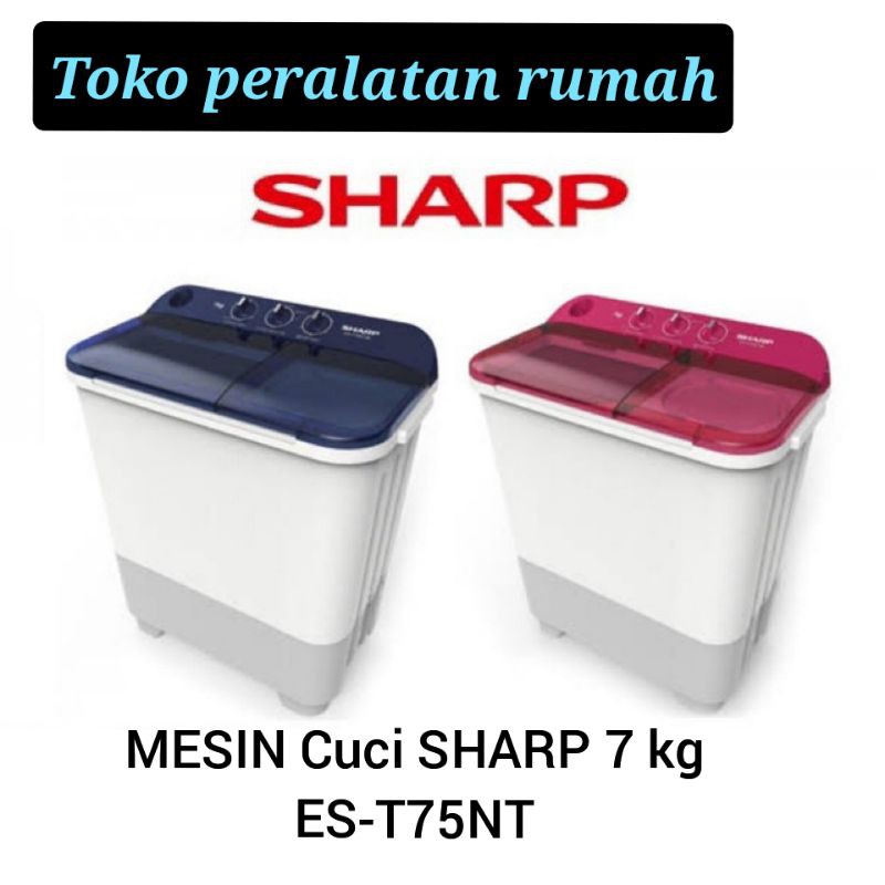 Jual Mesin cuci 2 tabung Sharp ES-T75NT NEW kapasitas 7 kg EST75NT EST ...