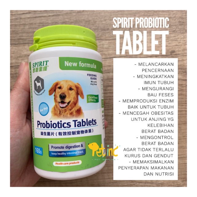 Jual Spirit probiotic tablet for dog | Shopee Indonesia