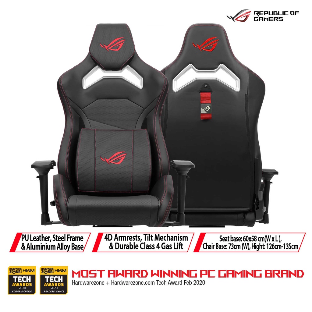 Jual ASUS ROG Chariot Core Gaming Chair in racing-car style | Shopee ...
