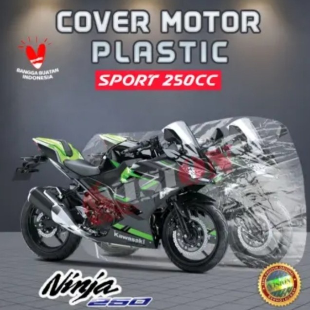 Jual PLASTIK TRANSPARAN SARUNG PENUTUP BODY MOTOR SPORT NINJA 250CC | Shopee Indonesia