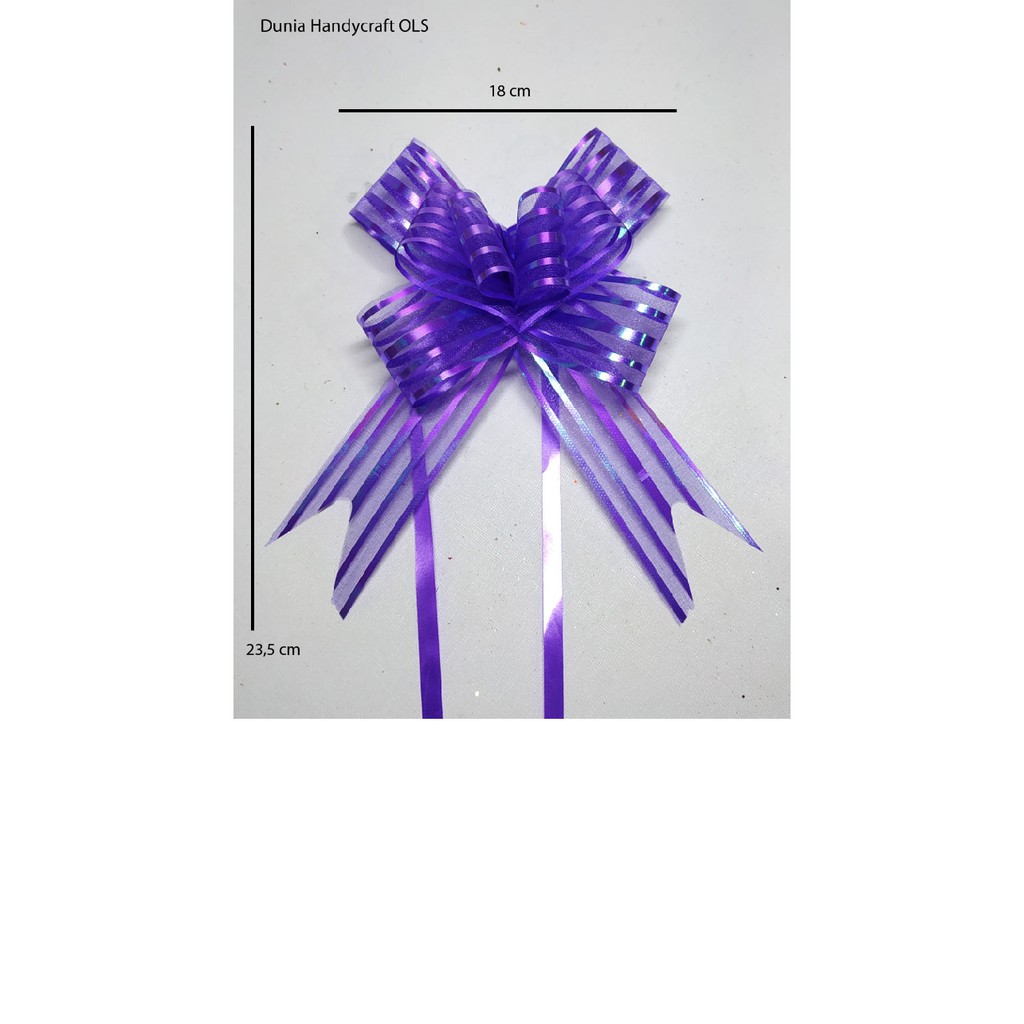 Jual (10 Pcs) 50mm Pita Tarik Organdi Besar Ribbon Hiasan Kotak Kado ...