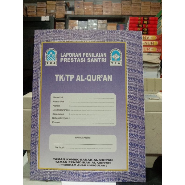 Jual BUKU RAPORT TK/TPA BIRU | Shopee Indonesia