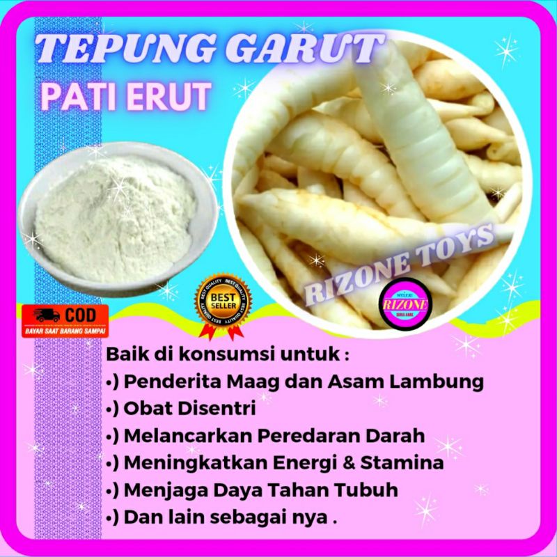 Jual Tepung Pati Erut Umbi Garut Kerut Irut Angkrik Asli 100% Ori ...