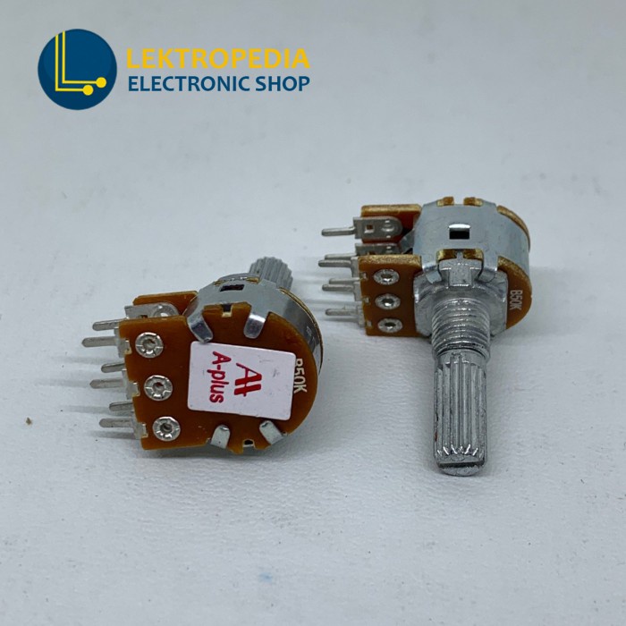 Jual Potensio Stereo A Plus 10K 50K 100K Meter Potensiometer Bagus ...