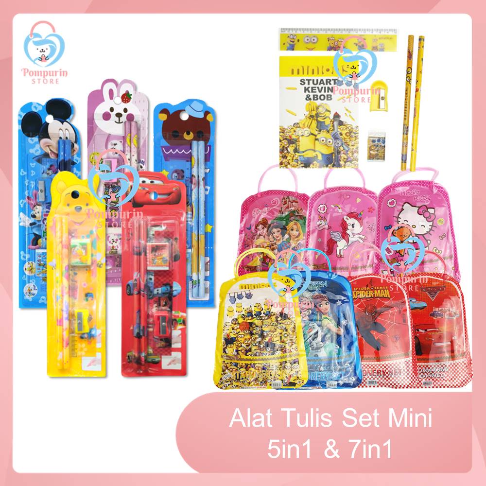 Jual Alat Tulis Set Mini 5in1 / 7in1 - Mini Stationery / Paket Alat Tulis | Shopee Indonesia