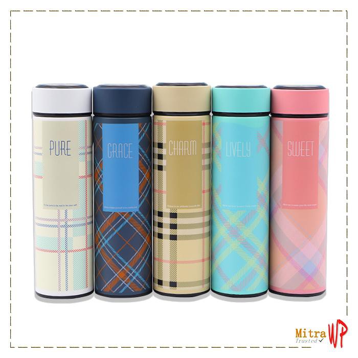 Jual Termos Air Panas Motif Kotak 500ml Vacuum Flask-Termos Air Minum ...
