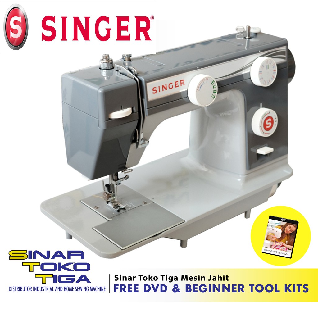 Jual FREE GUNTING SINGER 984 MESIN JAHIT SEMI PORTABLE FLATBED BODI ...