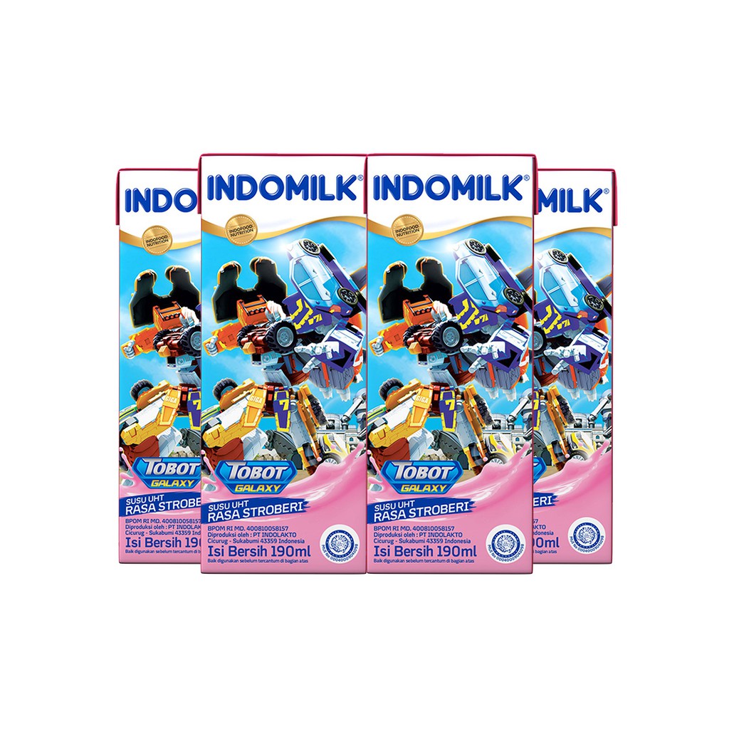 Jual SUSU UHT INDOMILK KIDS STRAW 190 ML X 4 Pcs | Shopee Indonesia