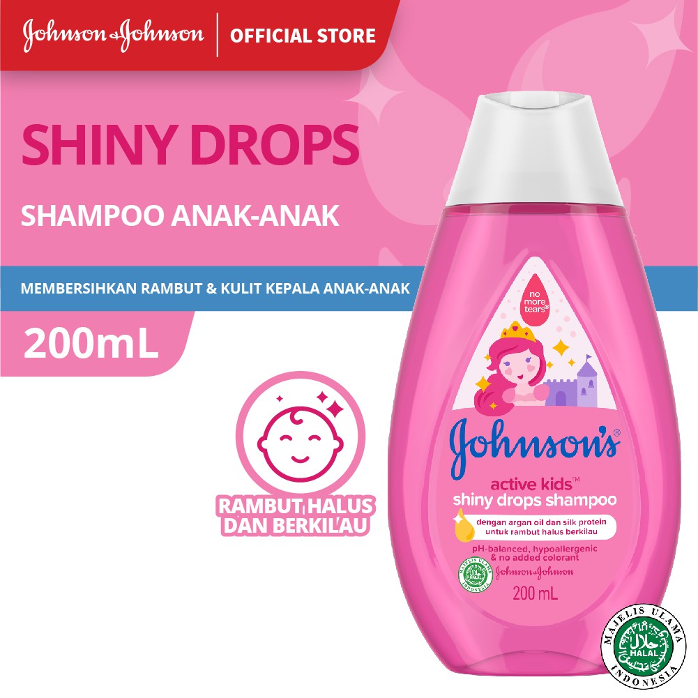Jual JOHNSON'S Active Kids Shiny Drops Shampoo - Shampo Anak-anak 200ml ...