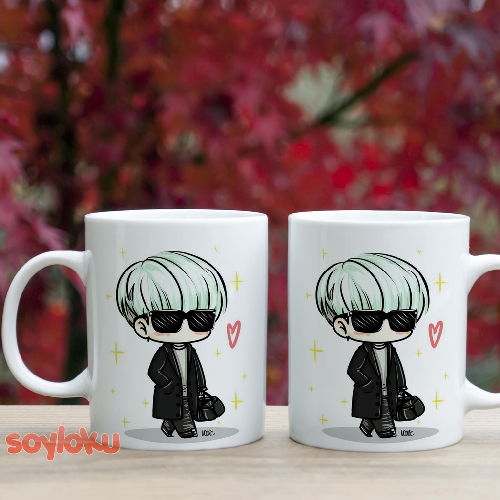 Jual Bts Suga Drawing Cartoon Mug Custom | Shopee Indonesia