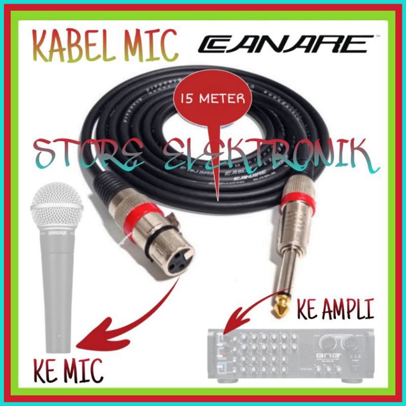 Jual KABEL MIC CANARE 15 METER CANON TO AKAI KUALITAS BAGUS ...