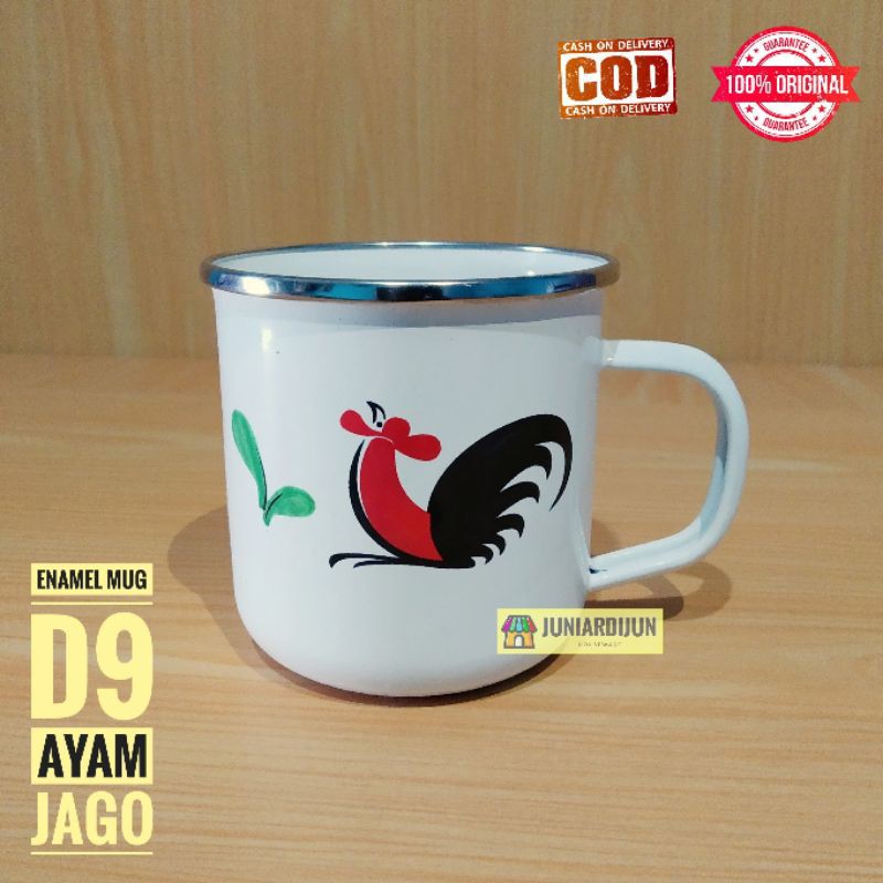 Jual Enamel Mug Ayam jago 9 cm | Shopee Indonesia