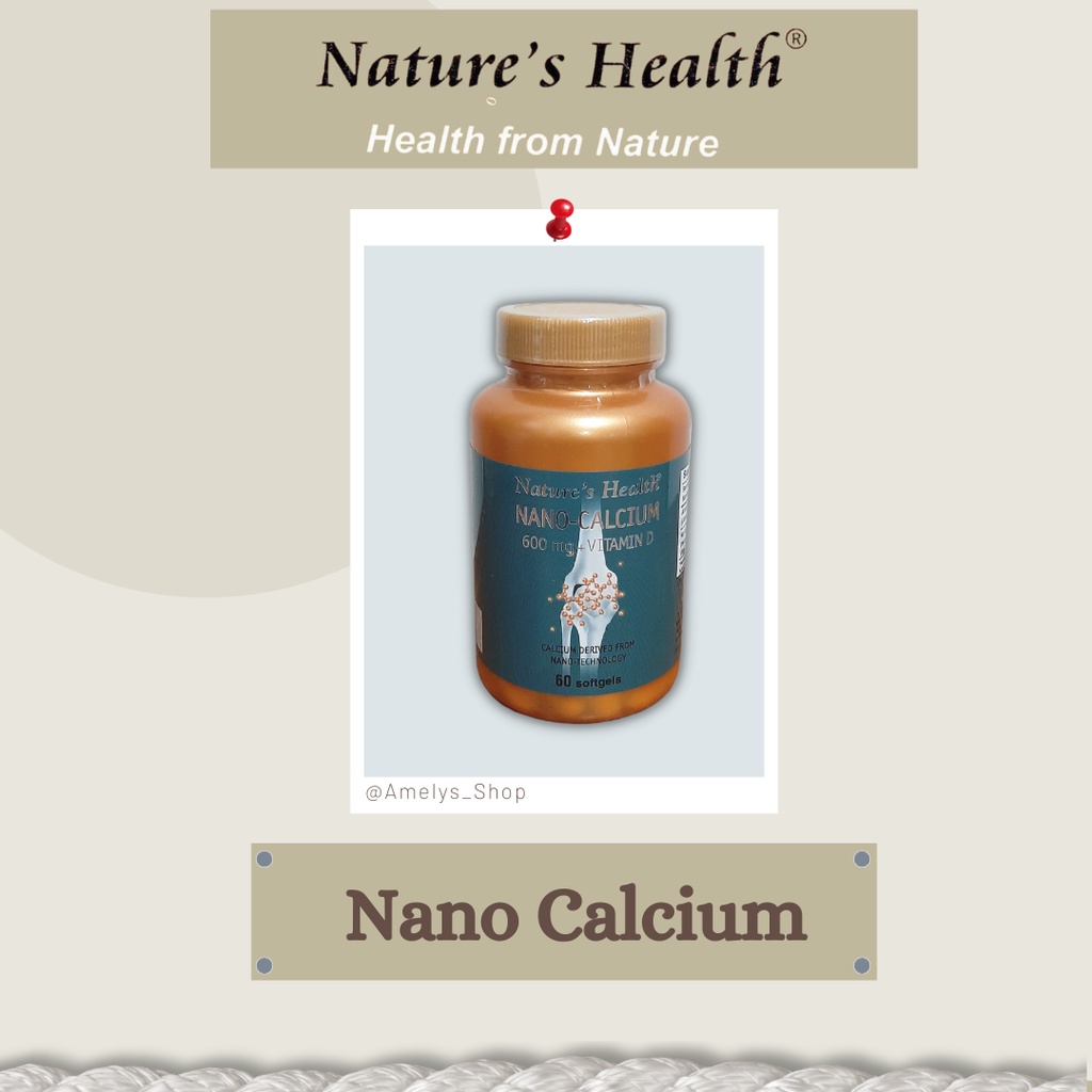Jual Nature's Health - Nano Calcium 600mg + Vitamin D ( 60 softgel ...