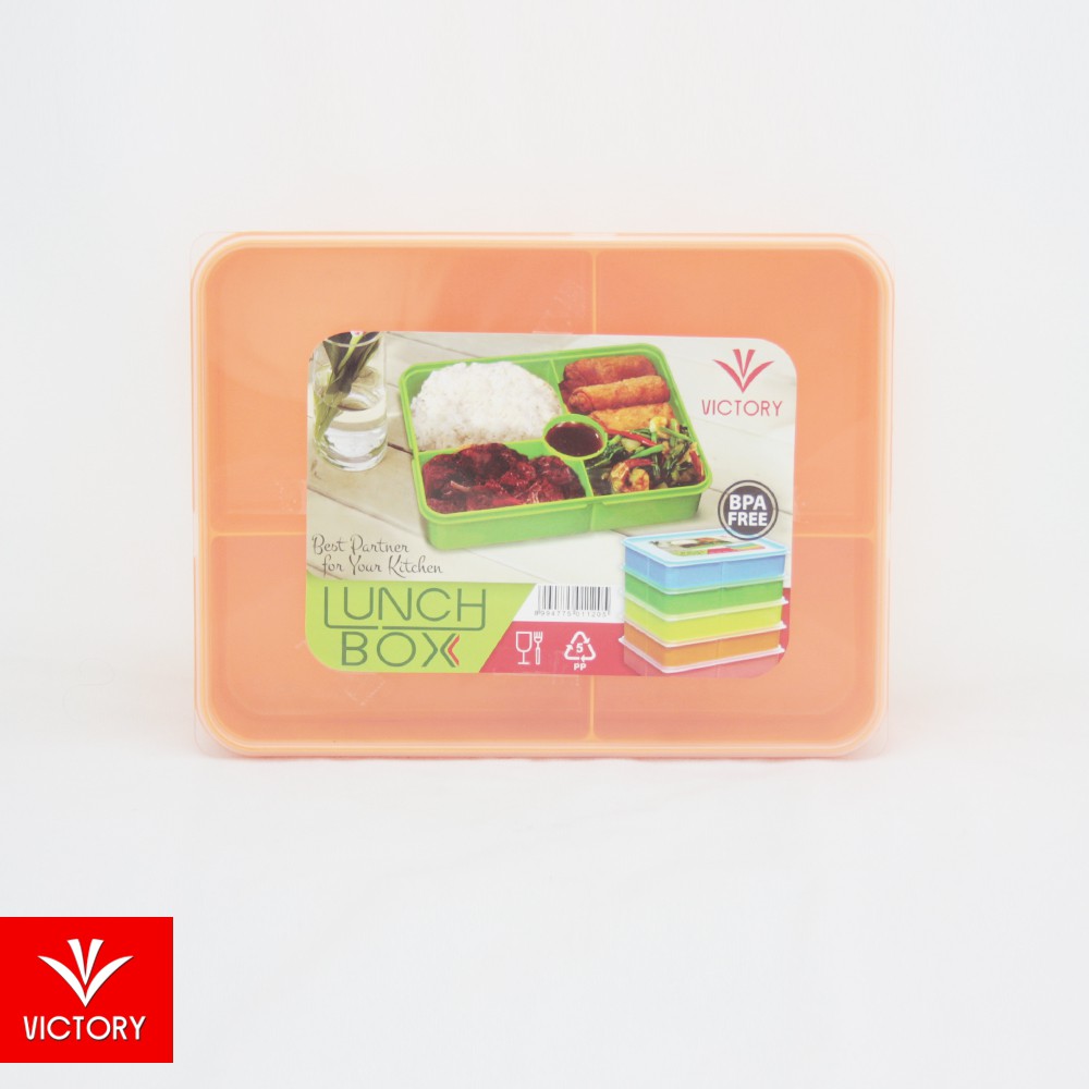 Jual TEMPAT MAKAN KOTAK MAKAN OMPRENG LUNCH BOX VICTORY BPA FREE BAHAN PLASTIK PP ORI PEWARNA ...