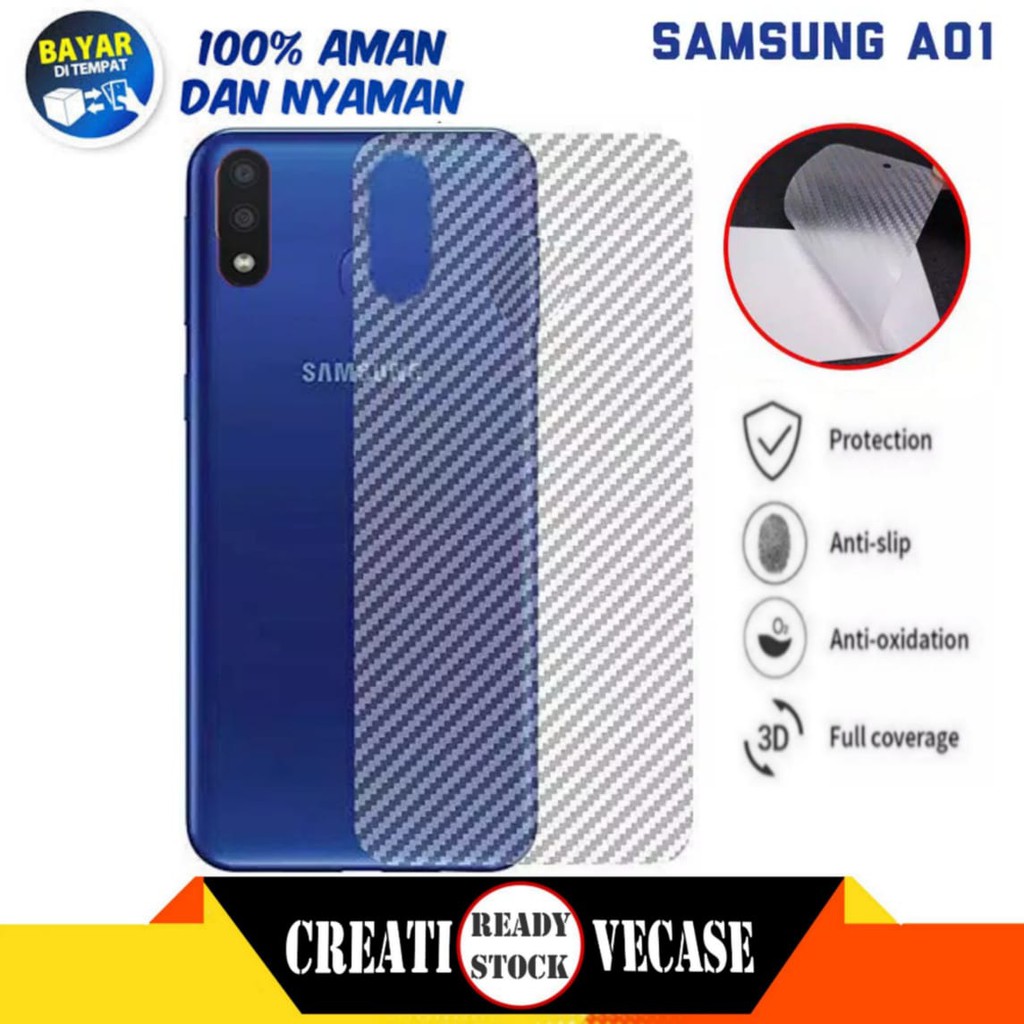 Jual Garskin Carbon Samsung Galax A01 2020 Back Screen Sticker Skin ...
