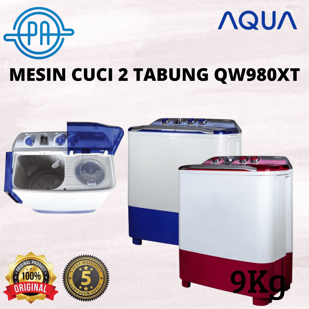 Jual MESIN CUCI 2 TABUNG AQUA AQW950XT / QW 960XT / QW 9030HT / QW 9031 ...